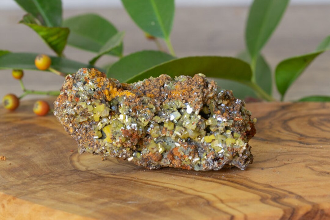 Rare Mimetite Stone Raw Natural Crystal Cluster Sparkling Green ...