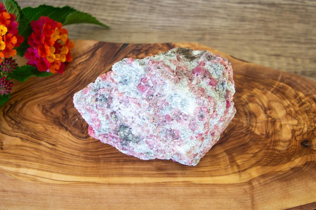 Raspberry Pink Garnet in Matrix | Raw Natural Grossular Garnet Crystal ...