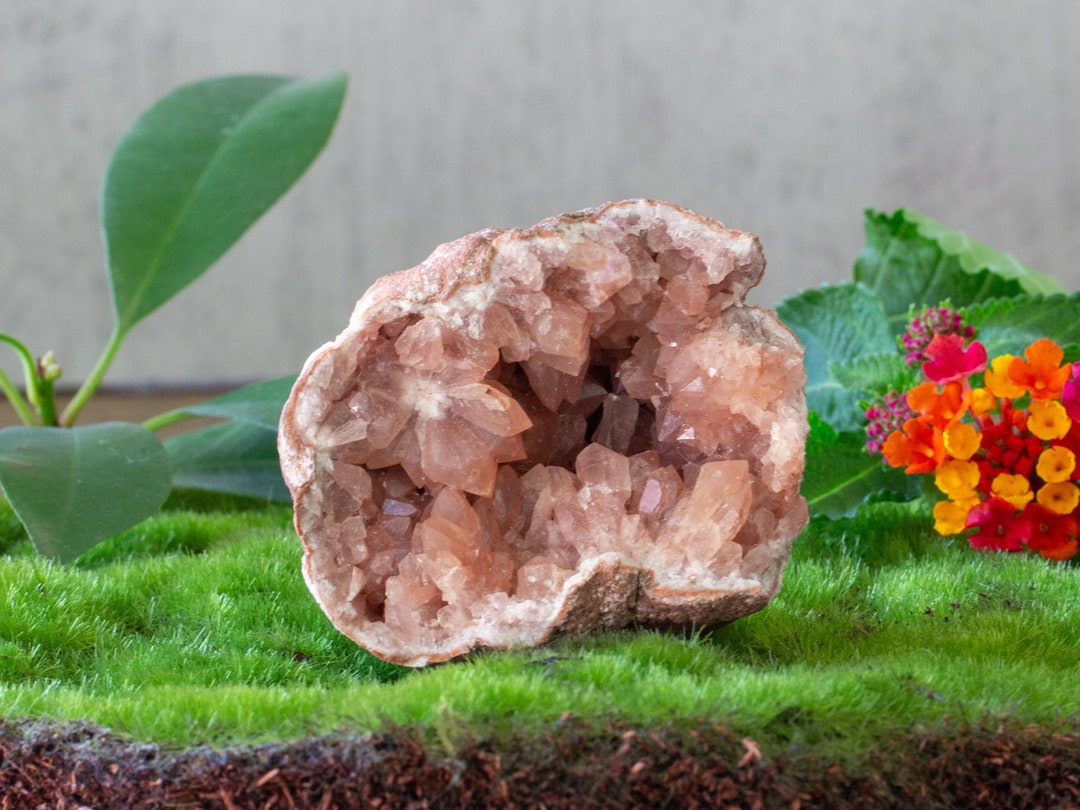 Pink Amethyst Geode Raw Natural Crystal Cluster High-quality Pink ...