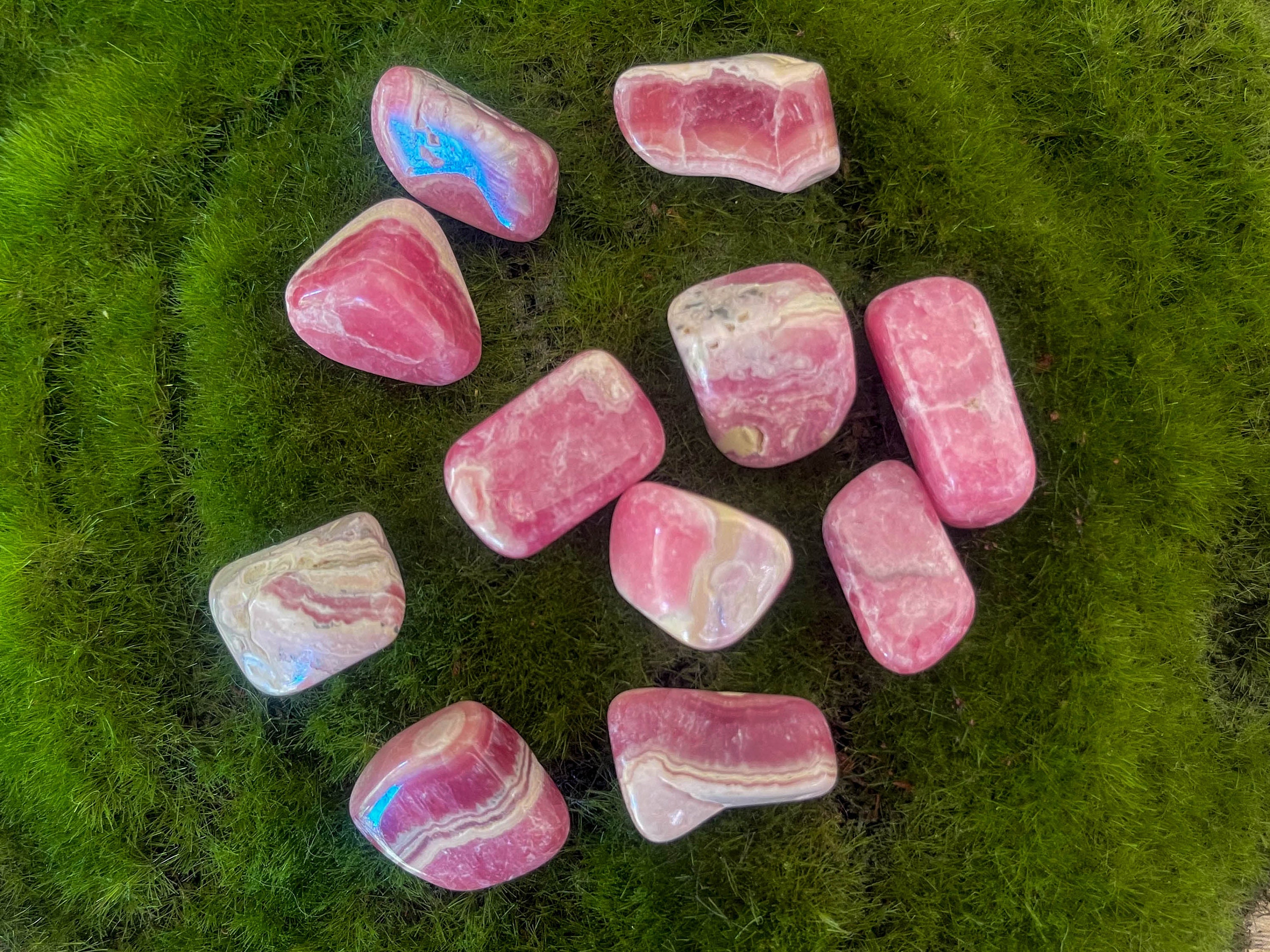 Rhodochrosite Tumble High-quality Pink Crystal Small Polished Tumbles ...