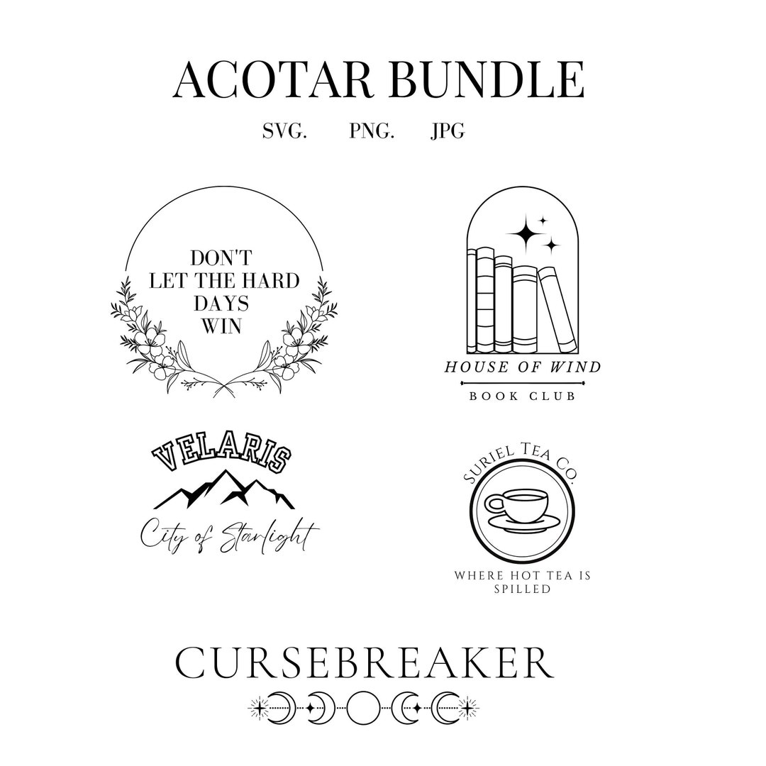 SVG- ACOTAR Bundle, House of Wind Bookclub, Acomf, SJM, Feyre ...
