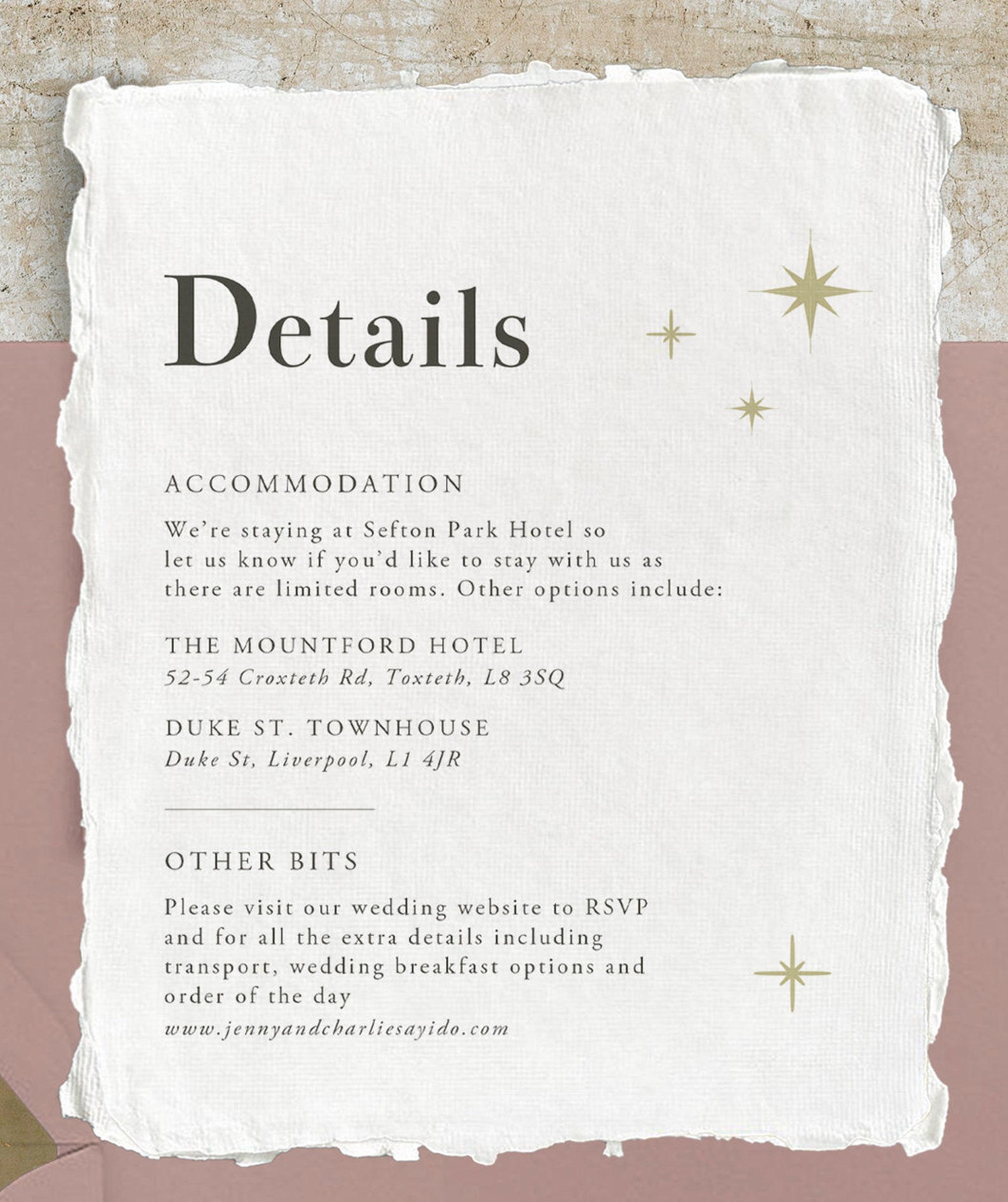 Celestial Stars Wedding Invitations With Envelopes Celestial Wedding ...