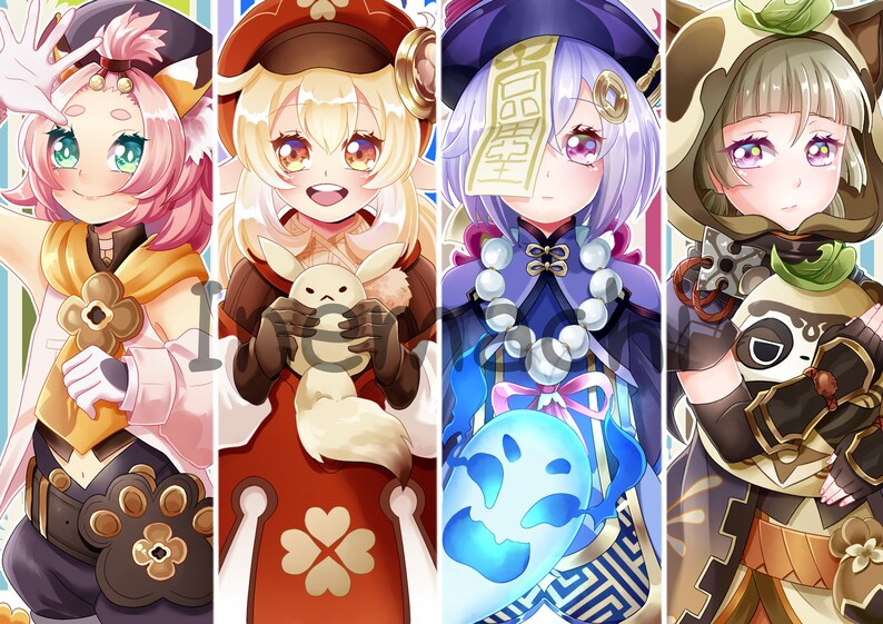 Totebag Genshin Impact Small Girls - Etsy