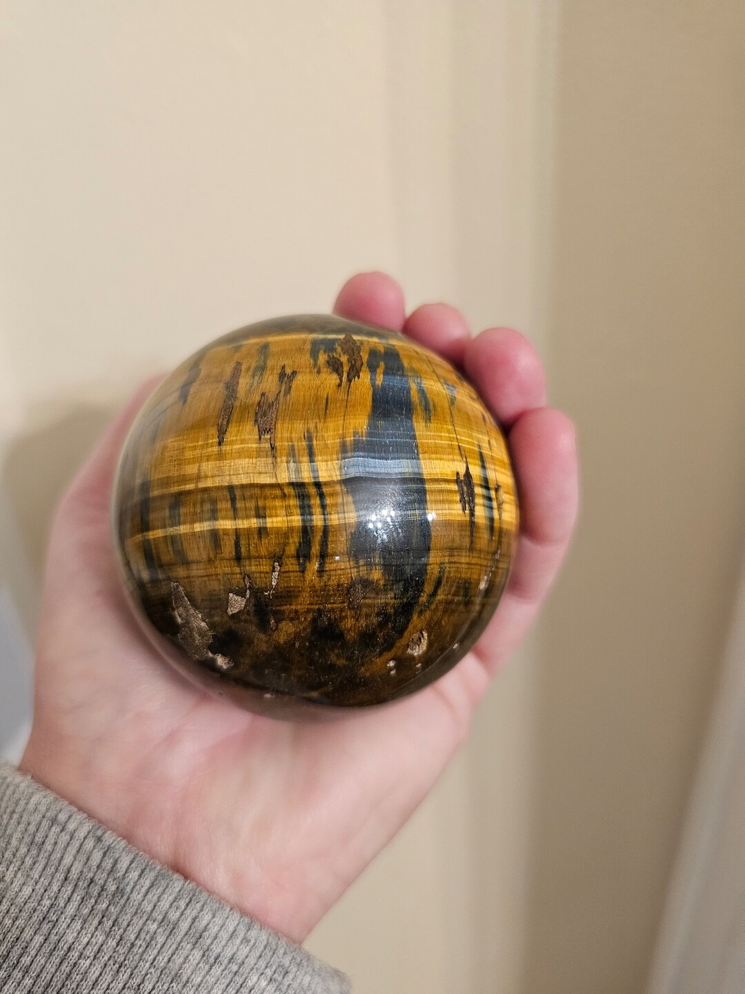 Blue Tiger's Eye Sphere 71mm Polished Crystal Sphere - Etsy