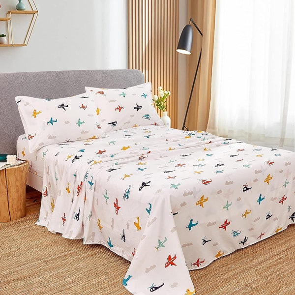Airplane Sheet Twin - Etsy