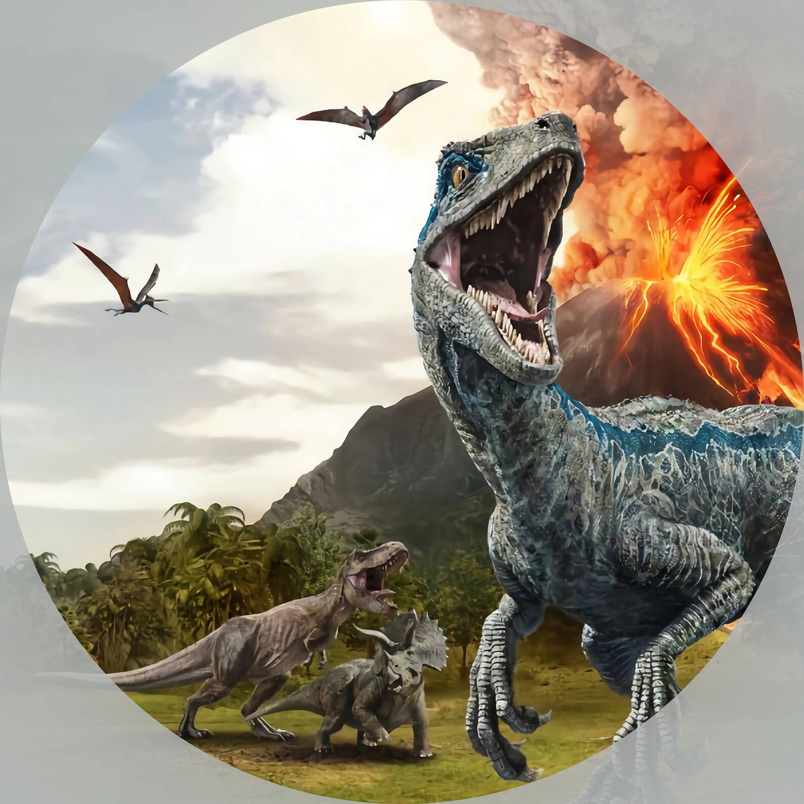 Jurassic Park World Dinosaur Circle Round Backdrop Photography Studio ...