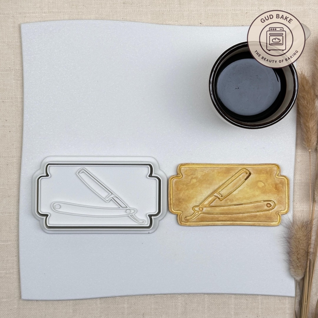 Barber Blade Cookie Cutter - Ideal for Barber Shop Themes, Grooming ...