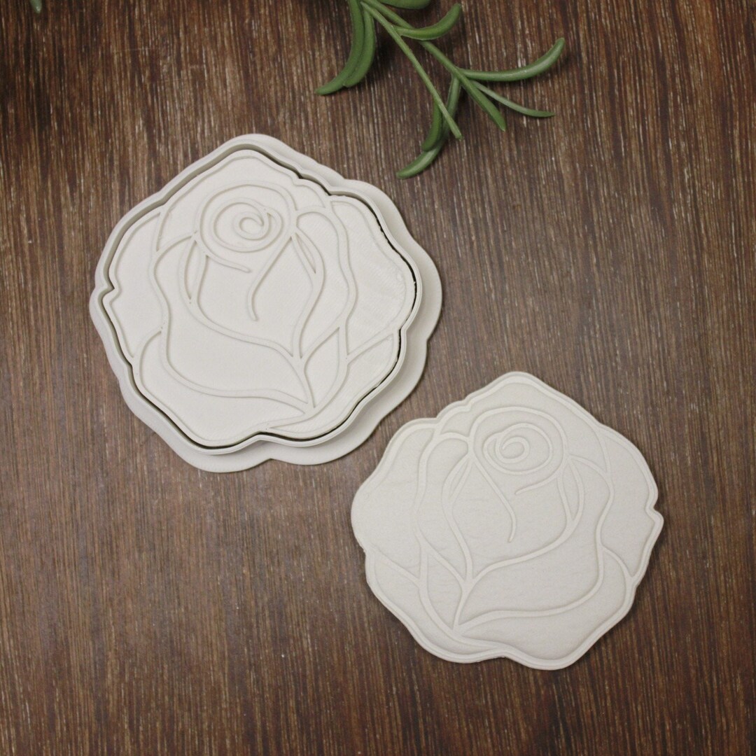 Rose Flower Cookie Cutter Rose Plant Cookie Cutter Rose Cookie Cutter ...