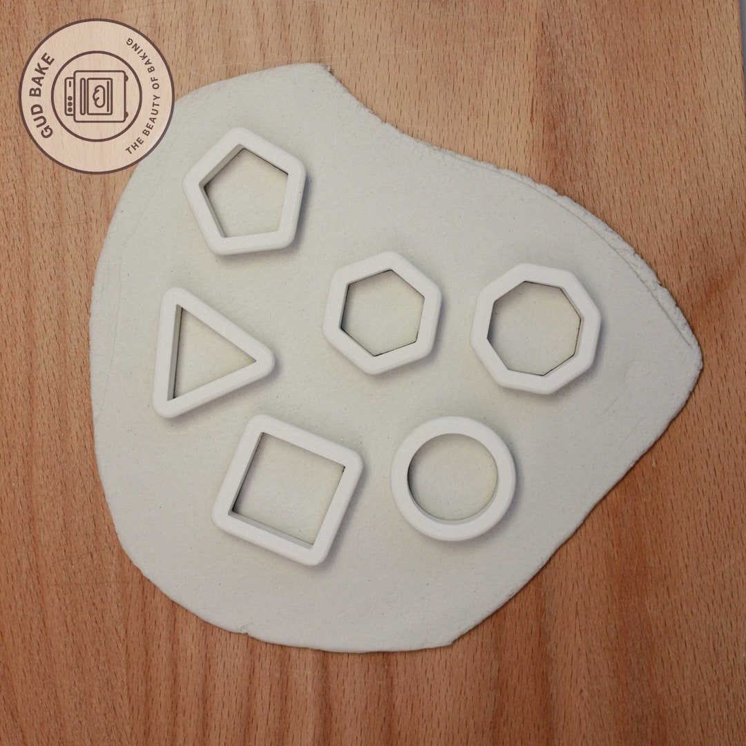 6-piece Basic Shapes Clay Cutter Set - Square, Circle, Triangle ...