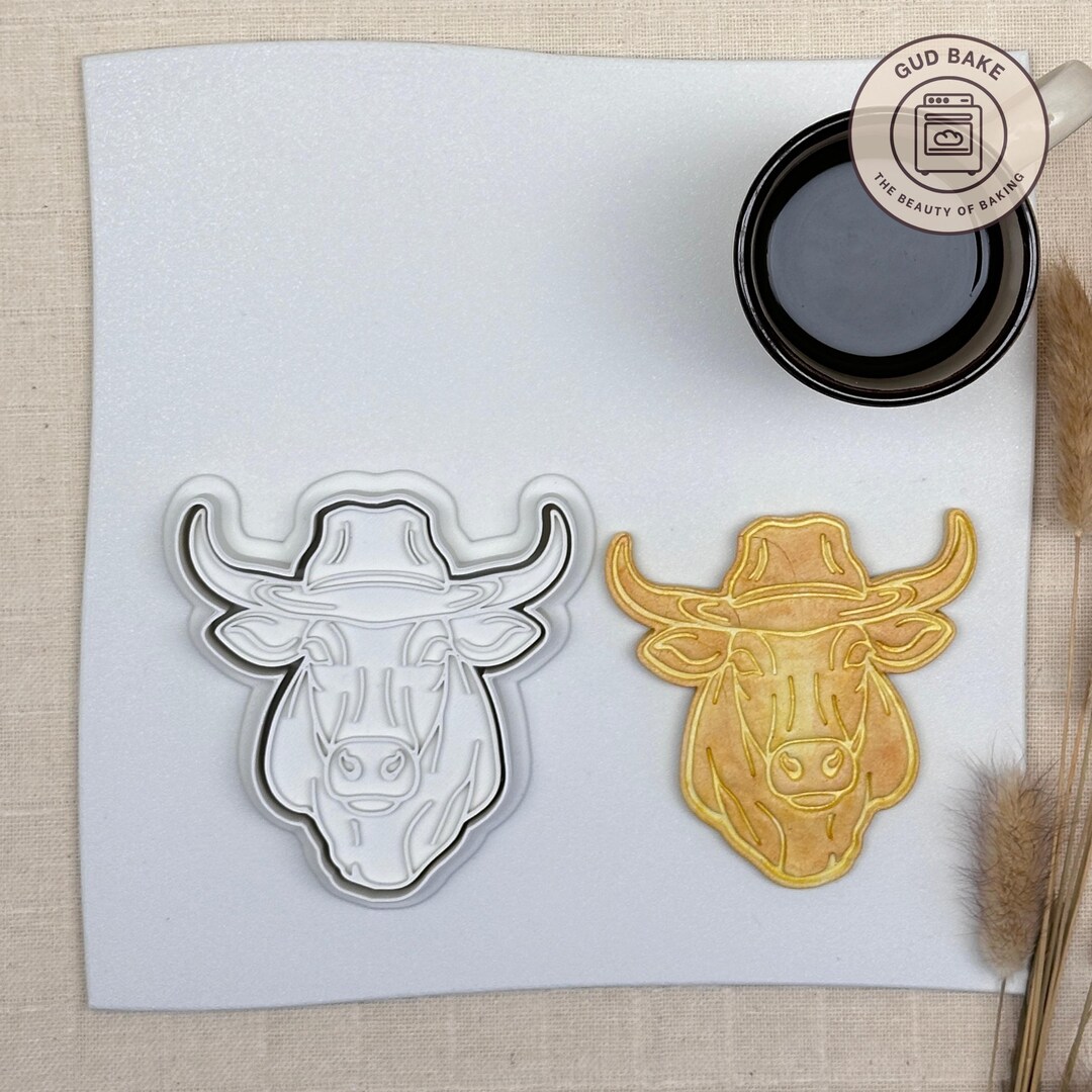 Cowboy Bull Cookie Cutter | Bull Cookie Cutter | Funny Bull Theme ...