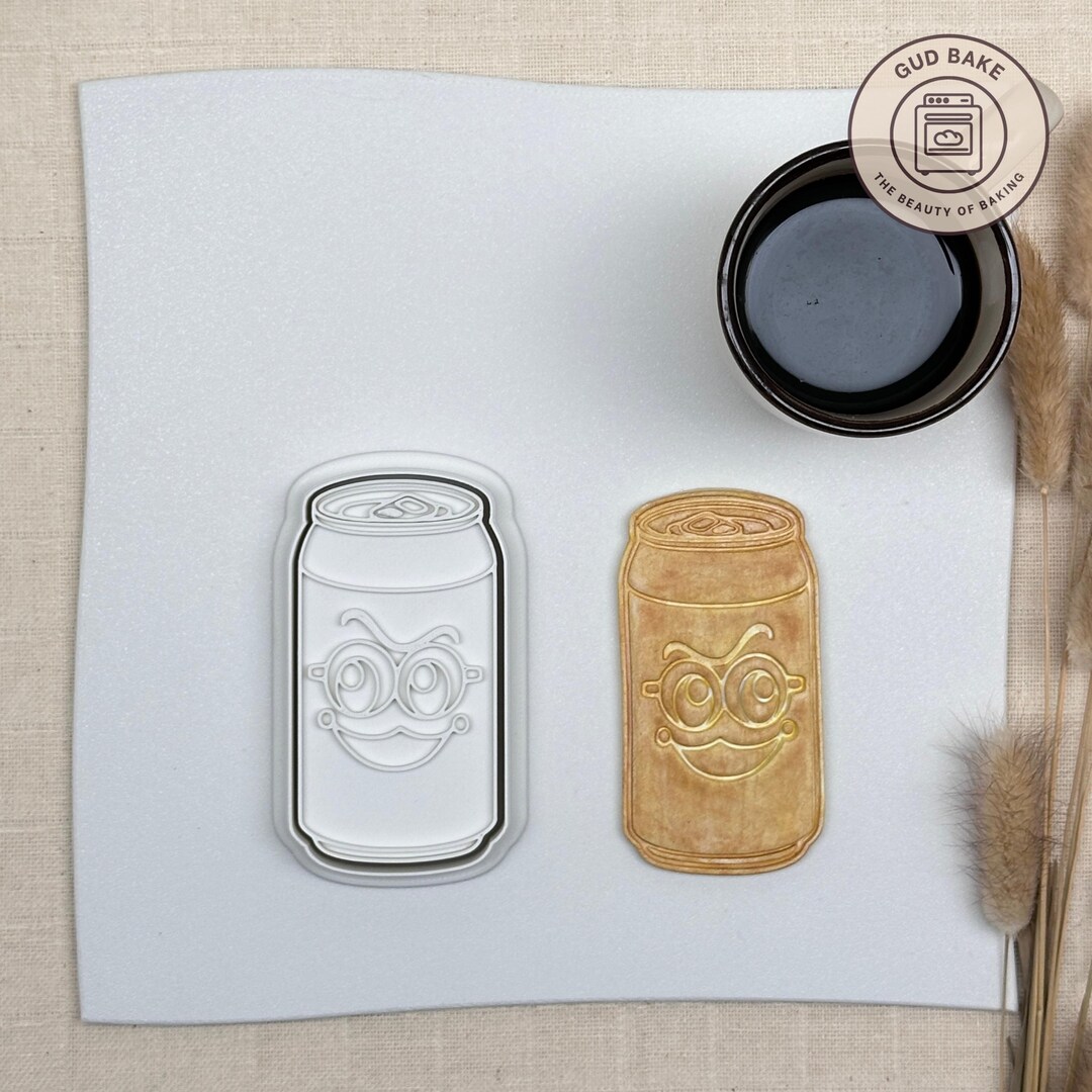Soda Can Cookie Cutter With Stamp | Novelty Drink Theme - Etsy