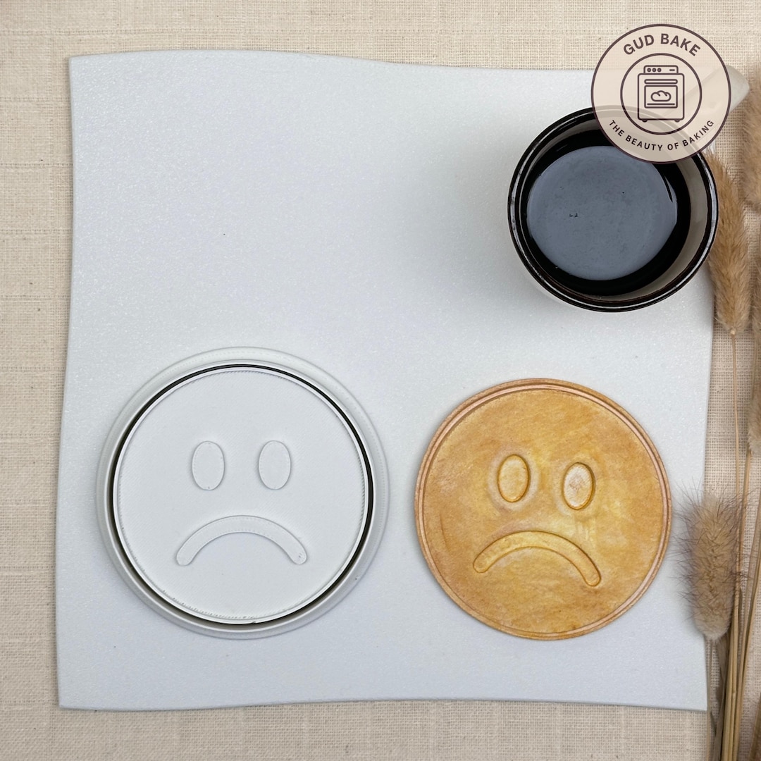 Emoji Sad Cookie Cutter | Sad Emoji Cookie Cutter | Emoji Cookie Set - Etsy