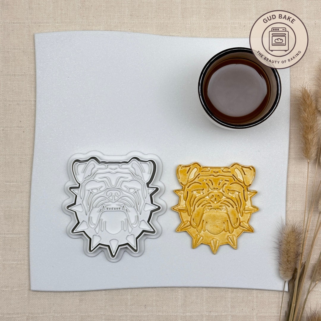 Bulldog Spikes Cookie Cutter | Mad Dog Theme Cookies | Party Ideas - Etsy