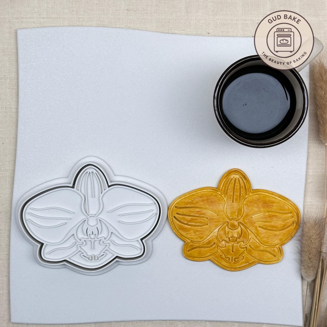 Orchid Cookie Cutter | Exotic Flower Biscuit Mold for Botanical Garden ...