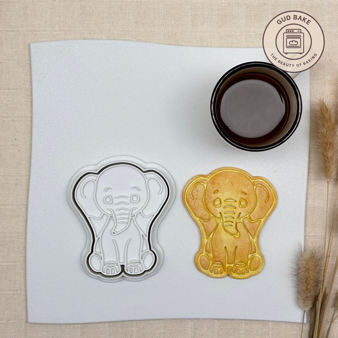 Baby Elephant Cookie Cutter | Wild Animal Cookie Cutter | Baby Theme ...