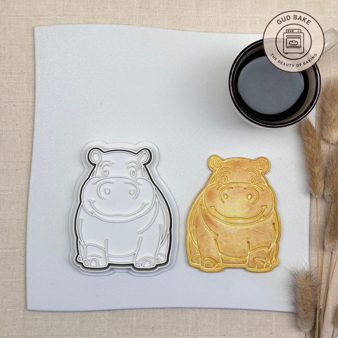 Hippo Cookie Cutter - Fun Animal Shape for Kids Baking, Safari Themed ...