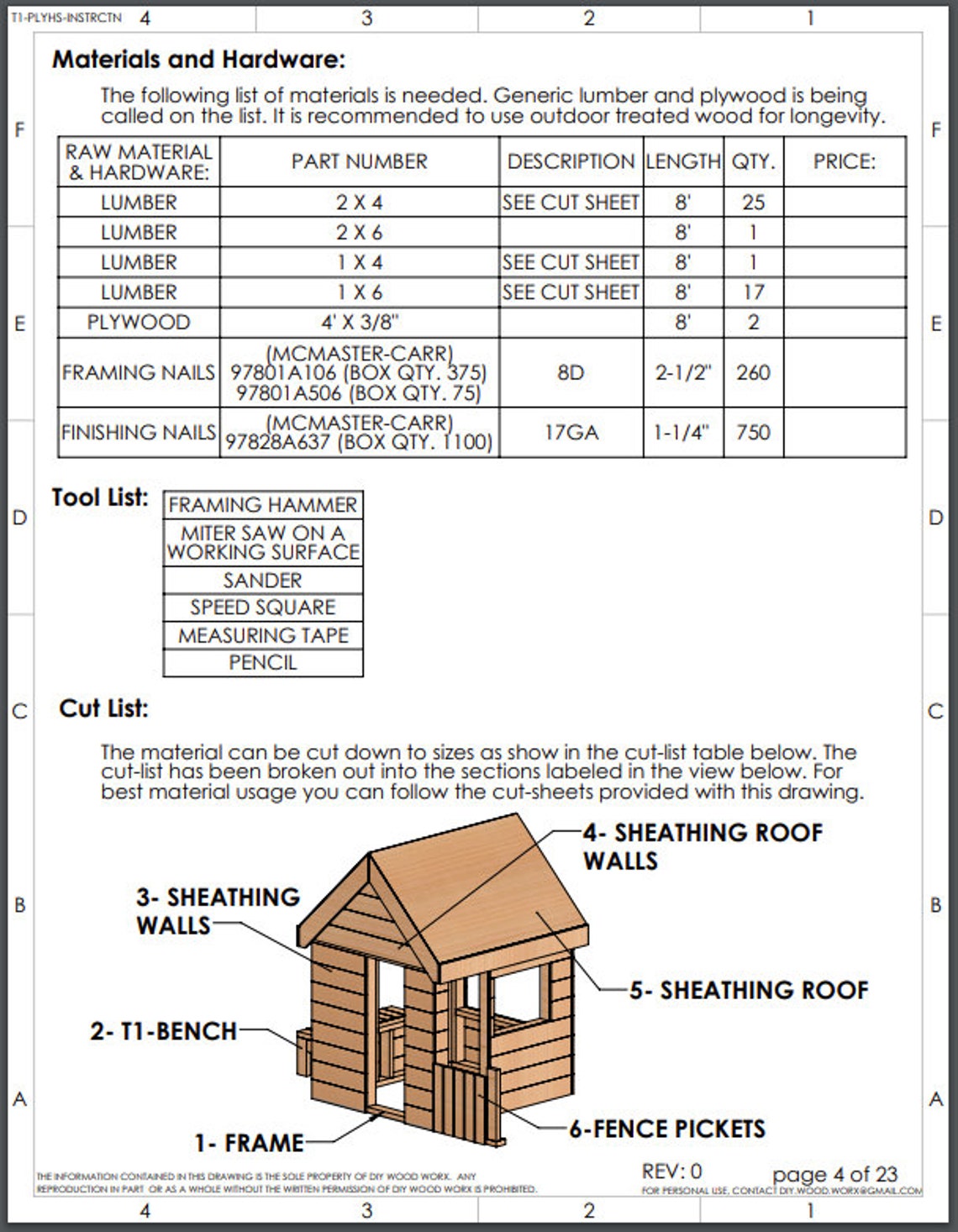 Build a Sturdy and Kid-friendly Timber Playhouse With Easy-to-follow ...