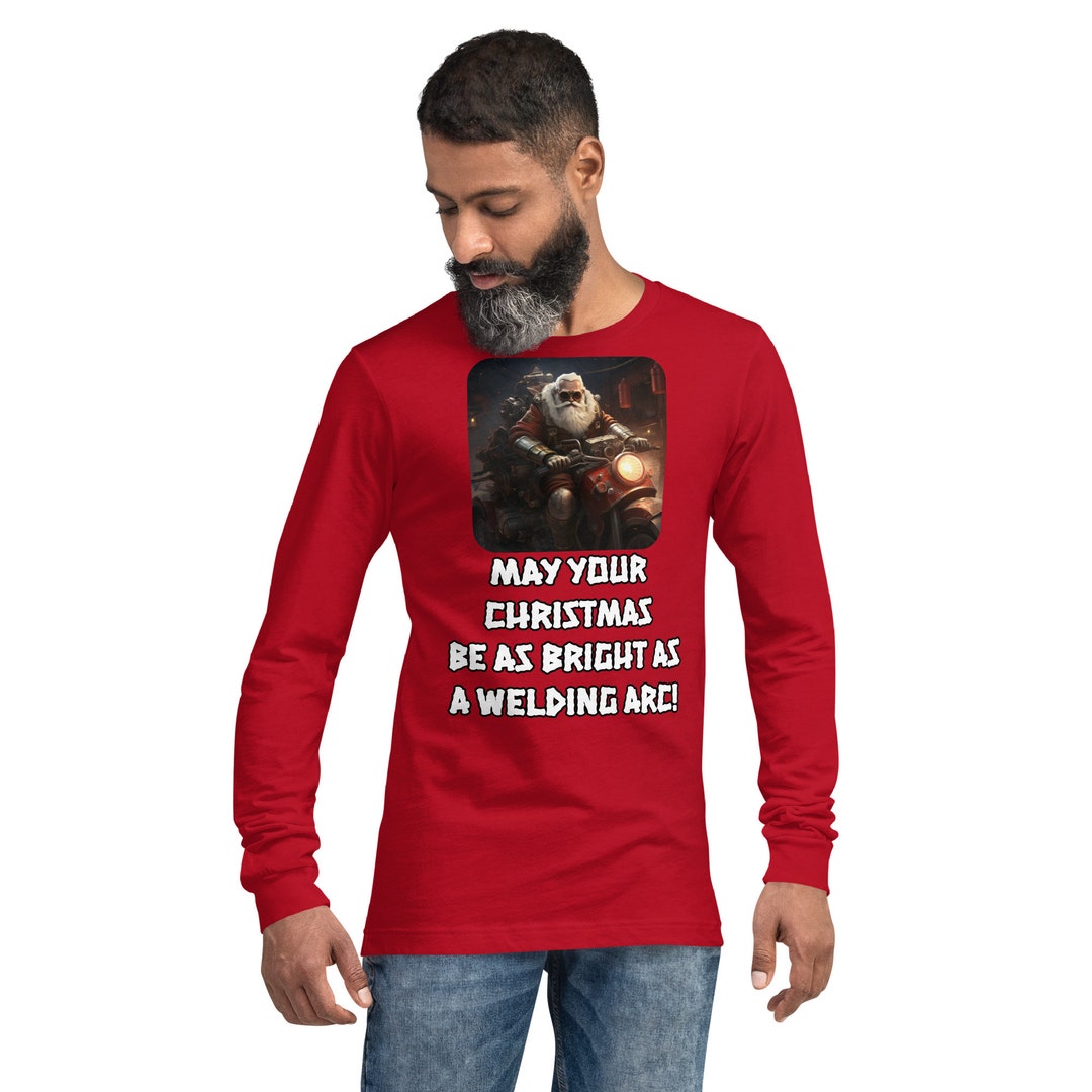 Dieselpunk Santa Long Sleeve Tee: A Yuletide Adventure Awaits - Etsy