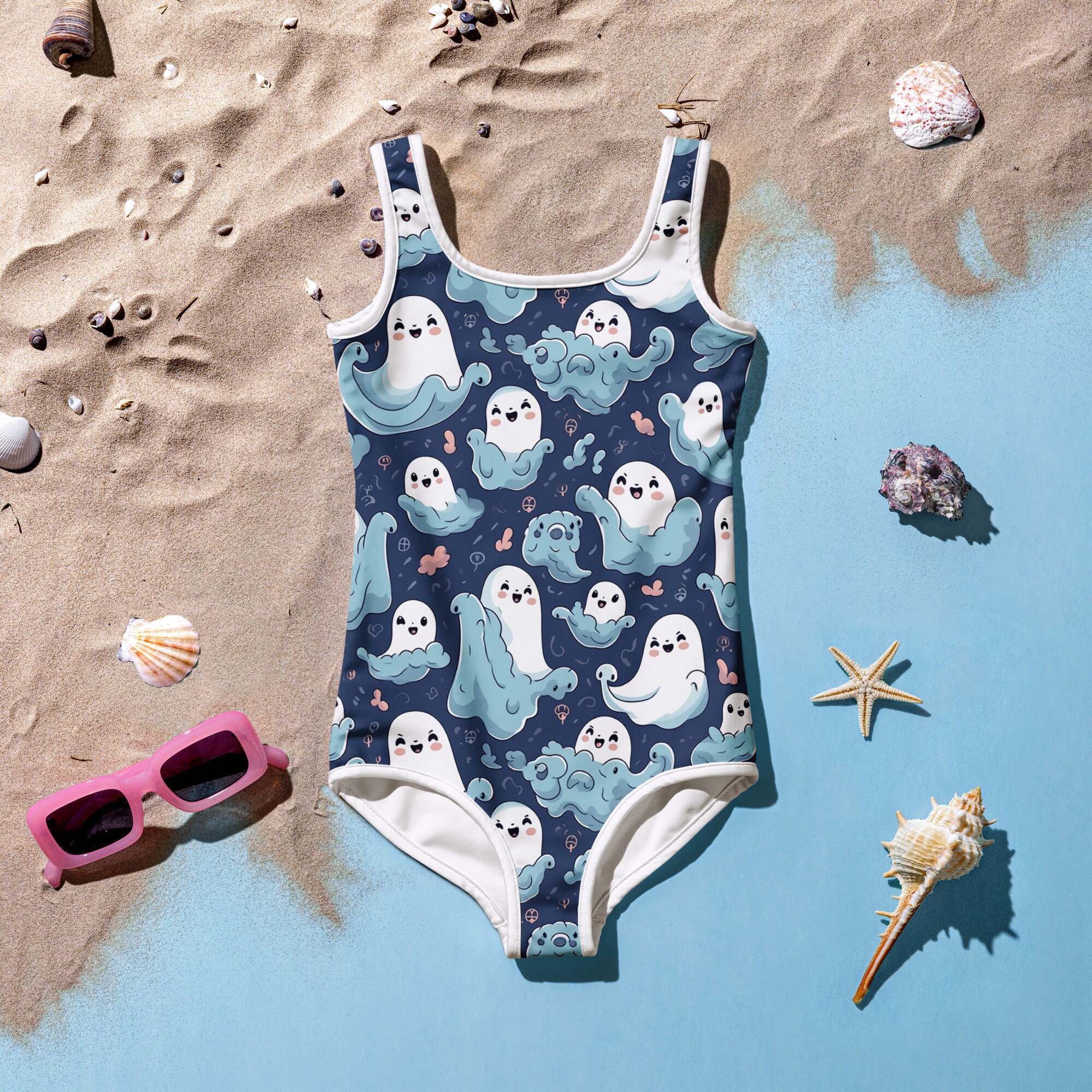 Cute Ghosts Swimsuit for Spooky Kids - Etsy
