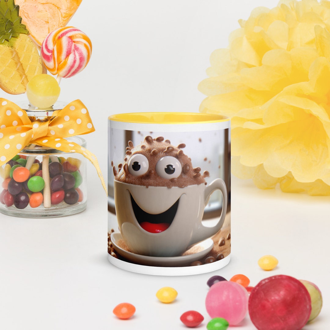 Colorful Cartoon Coffee Mug With Color Inside: Your Coffee Has Never ...