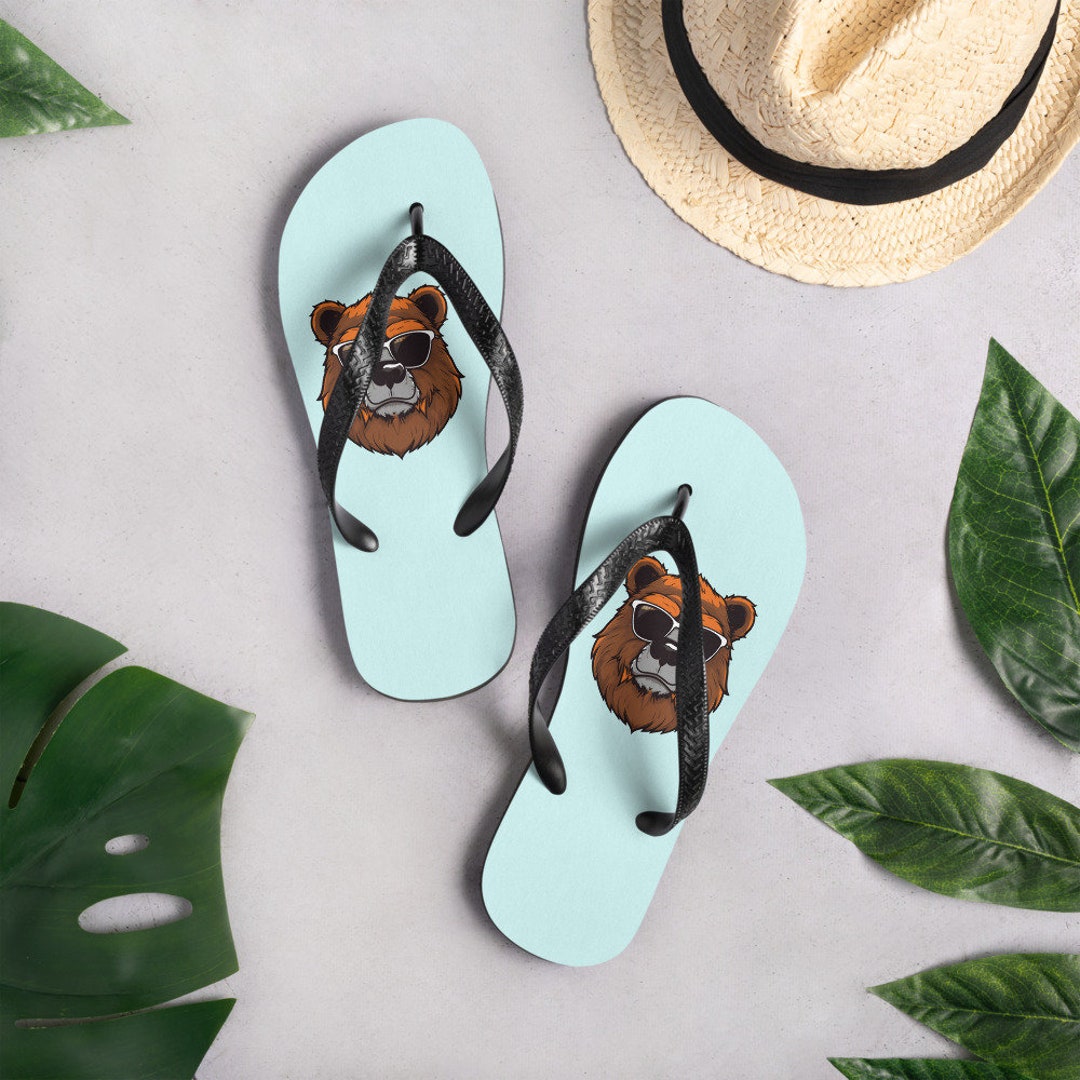 Sarcastic Furry Bear Flip-flops: the Perfect Shoes for the Most Snarky ...
