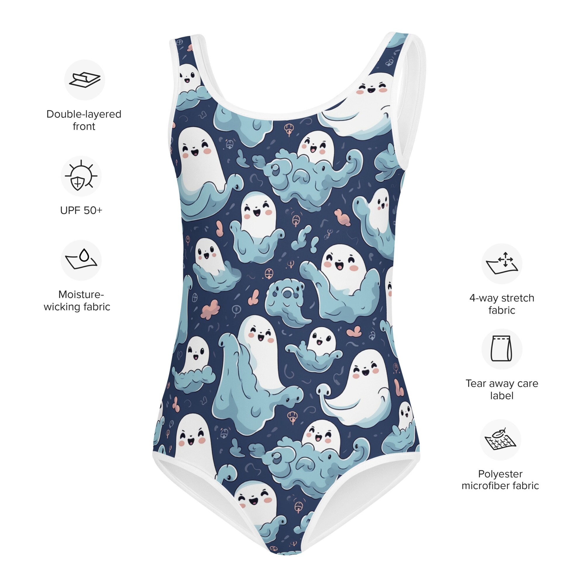 Cute Ghosts Swimsuit for Spooky Kids - Etsy
