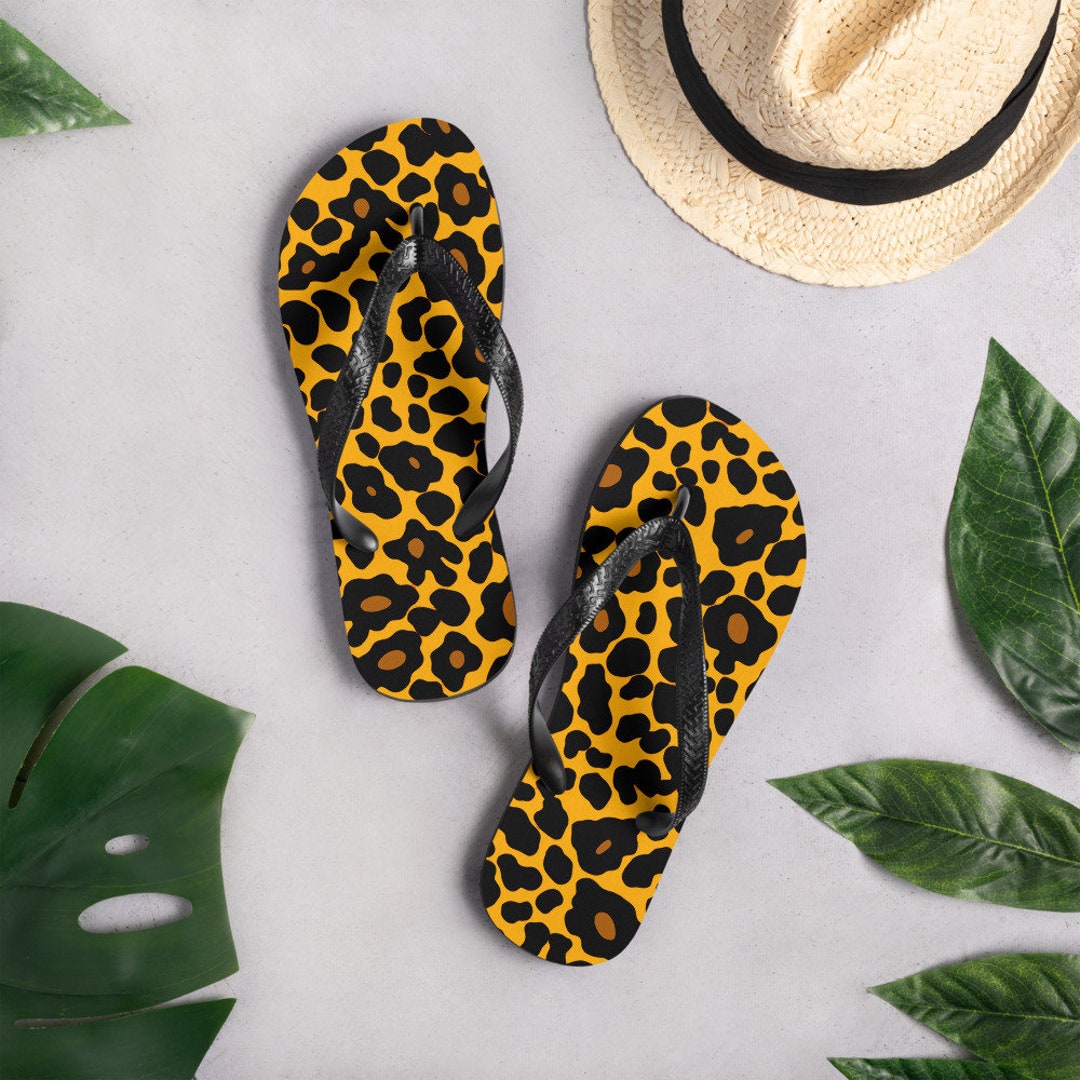 Leopard Print Flip-flops: Step Into the Wild - Etsy