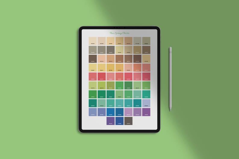 True Spring Color Palette Bundle Digital Download PDF & PNG | Classic ...