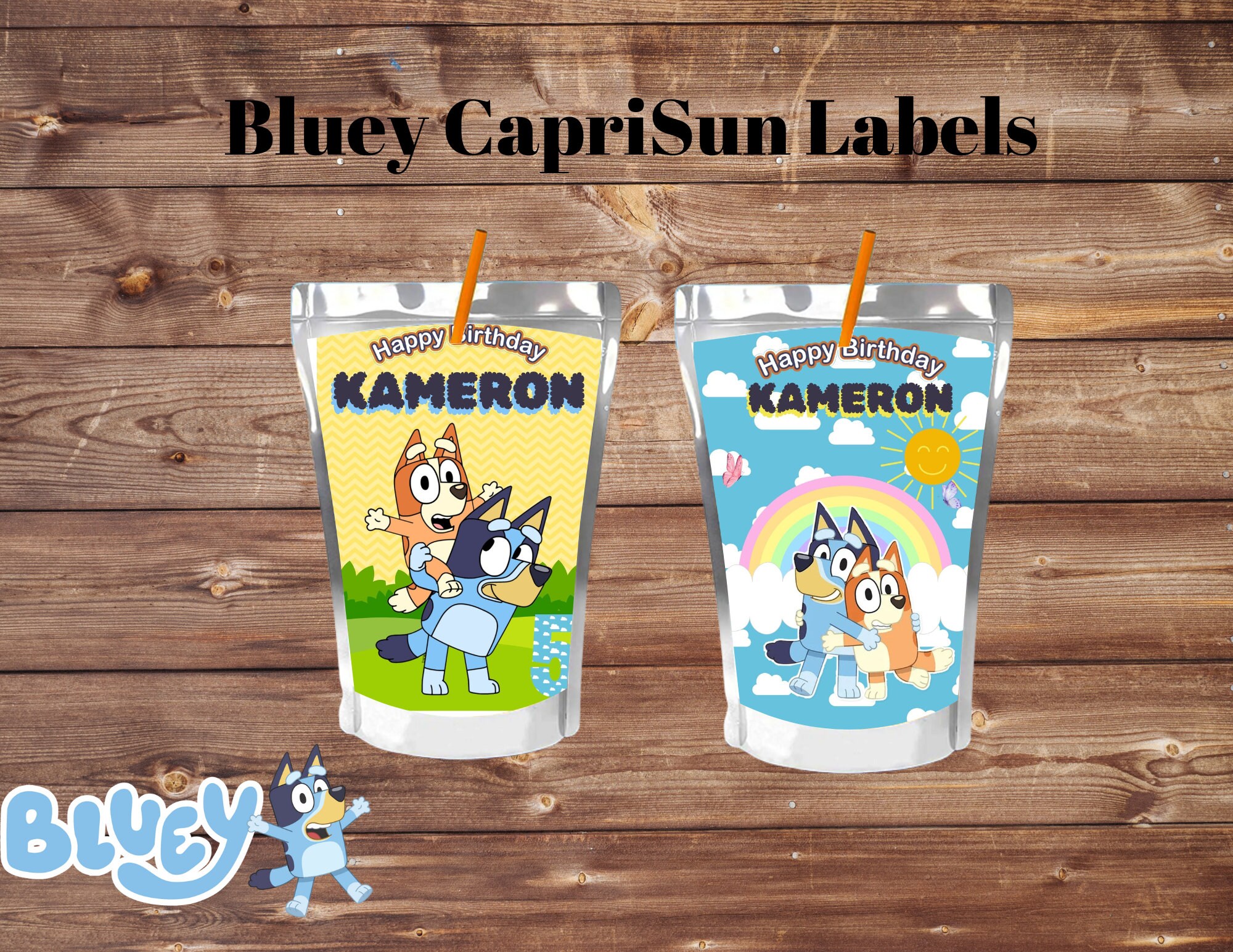 Personalized Bluey Chip Bags Custom Party Favors PDF Delivered in 24 ...