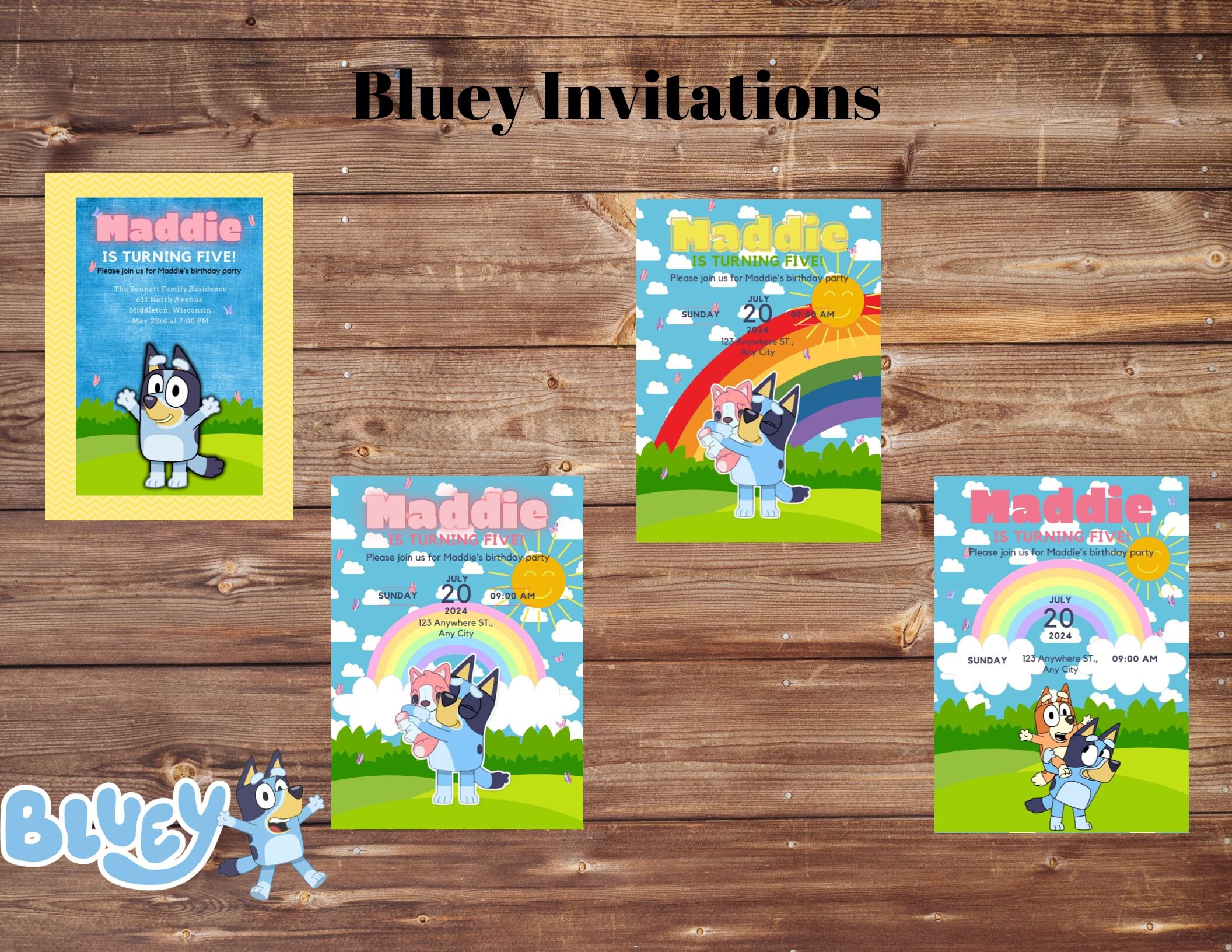 Personalized Bluey Chip Bags Custom Party Favors PDF Delivered in 24 ...