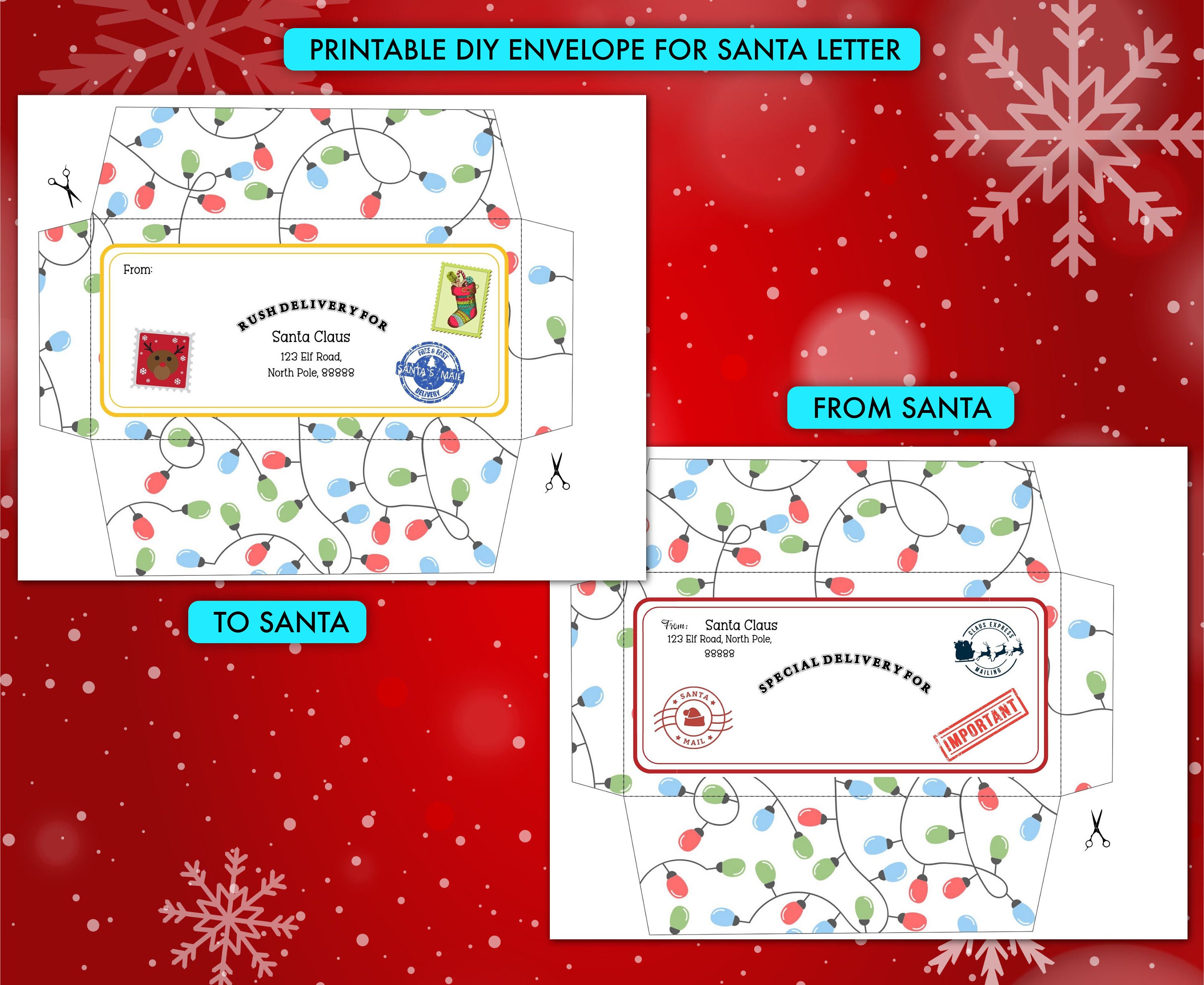 Letter From Santa Template, Printable Santa Letter, Christmas Letter ...