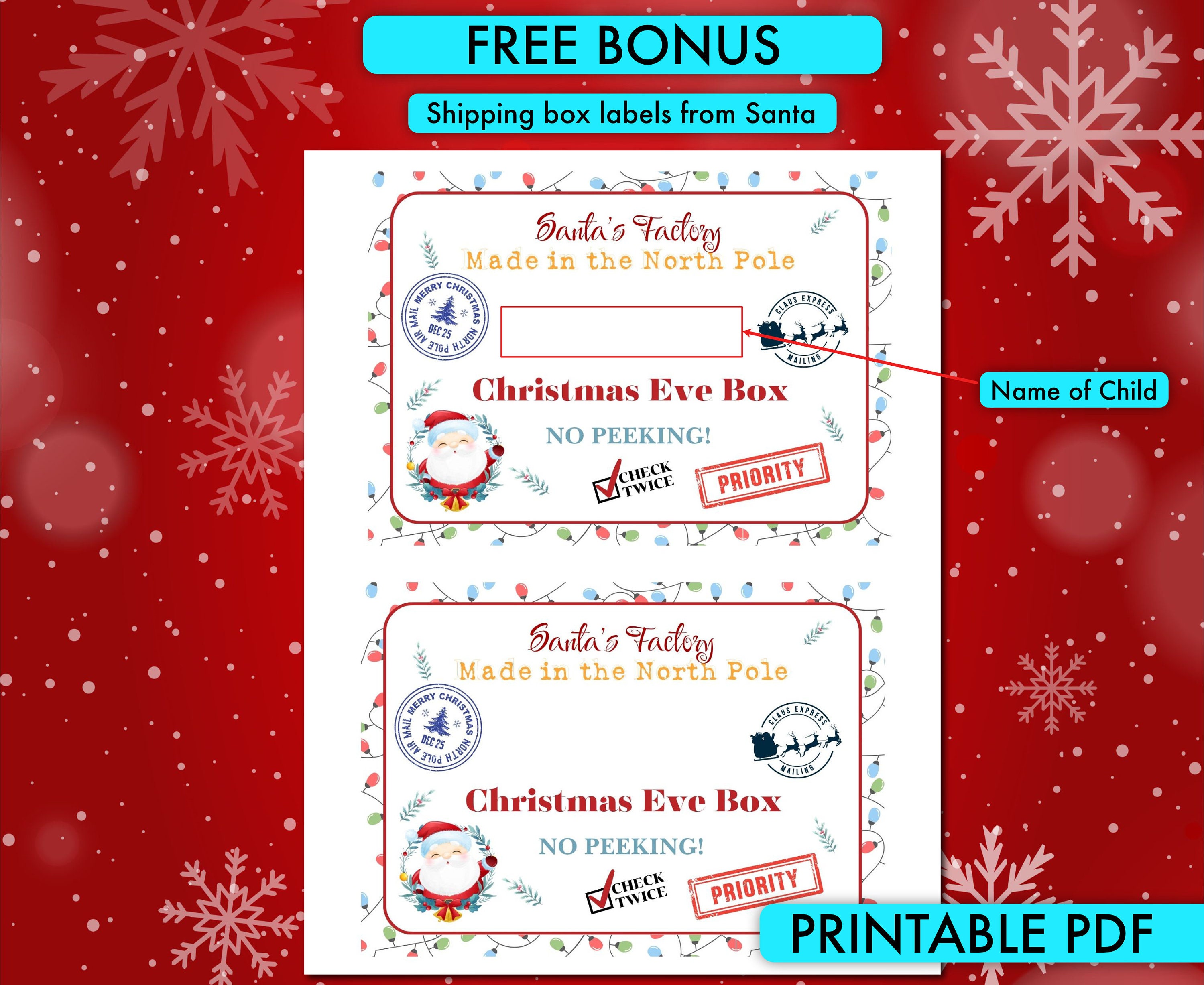 Letter From Santa Template, Printable Santa Letter, Christmas Letter ...