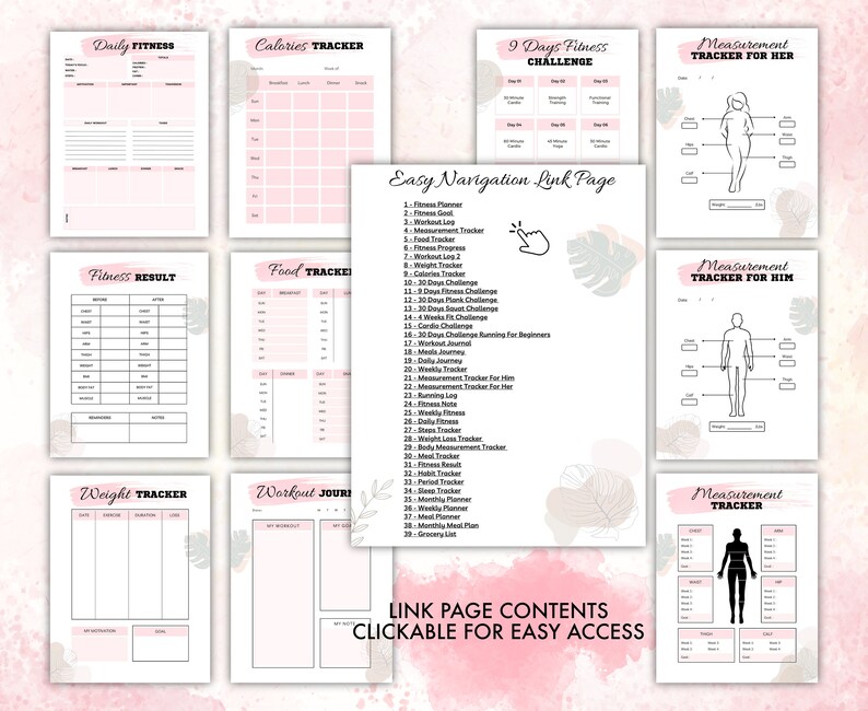 Workout Planner, Workout Tracker, Exercise Planner, Fitness Planner ...