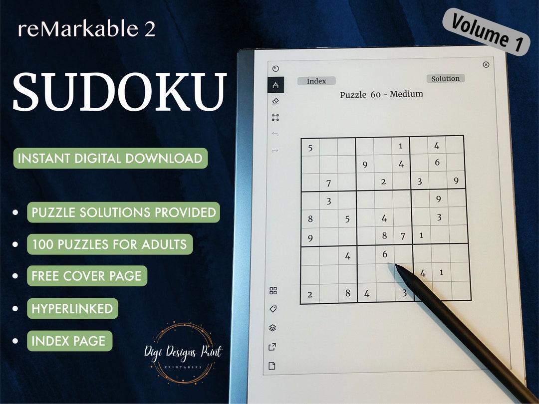 Remarkable 2 Puzzle Sudoku Games, Sudoku Games for Adults, Remarkable ...