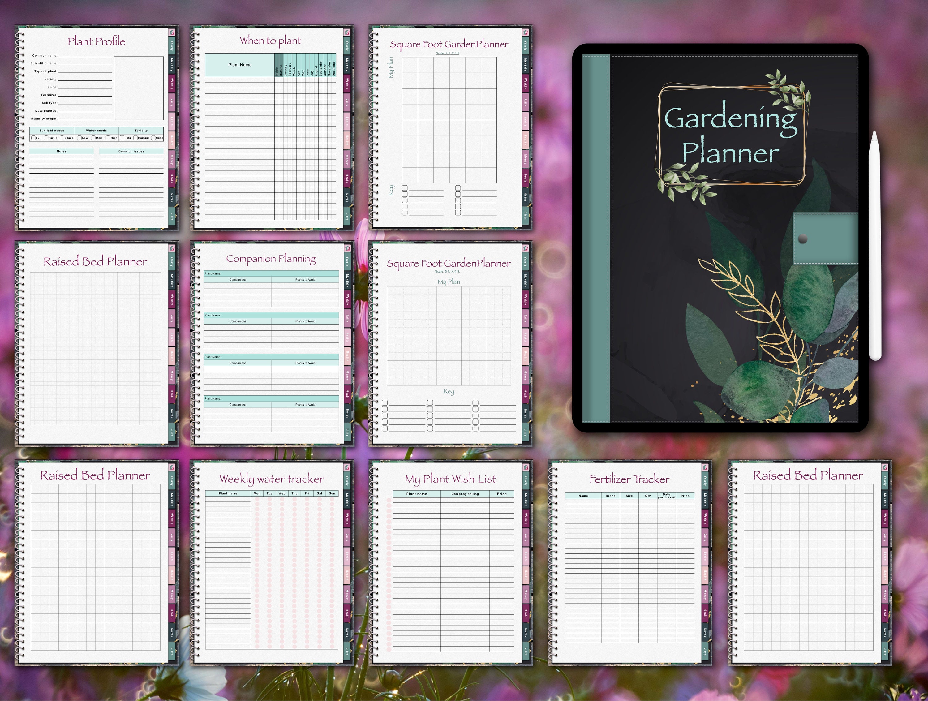 Gardening Planner, Garden Planner Digital, Plant Planner, Garden ...