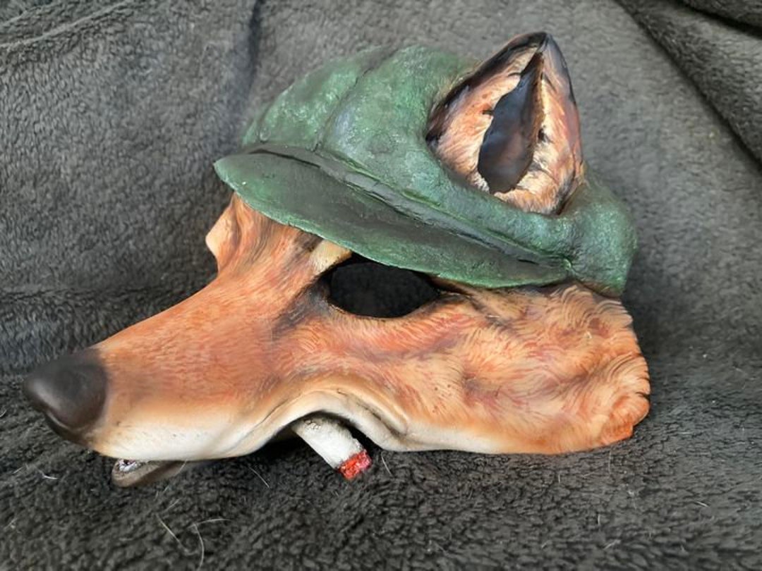 Fox Papier-mache One of a Kind Mask. the Wise Guy Red Fox Sculpture Art ...