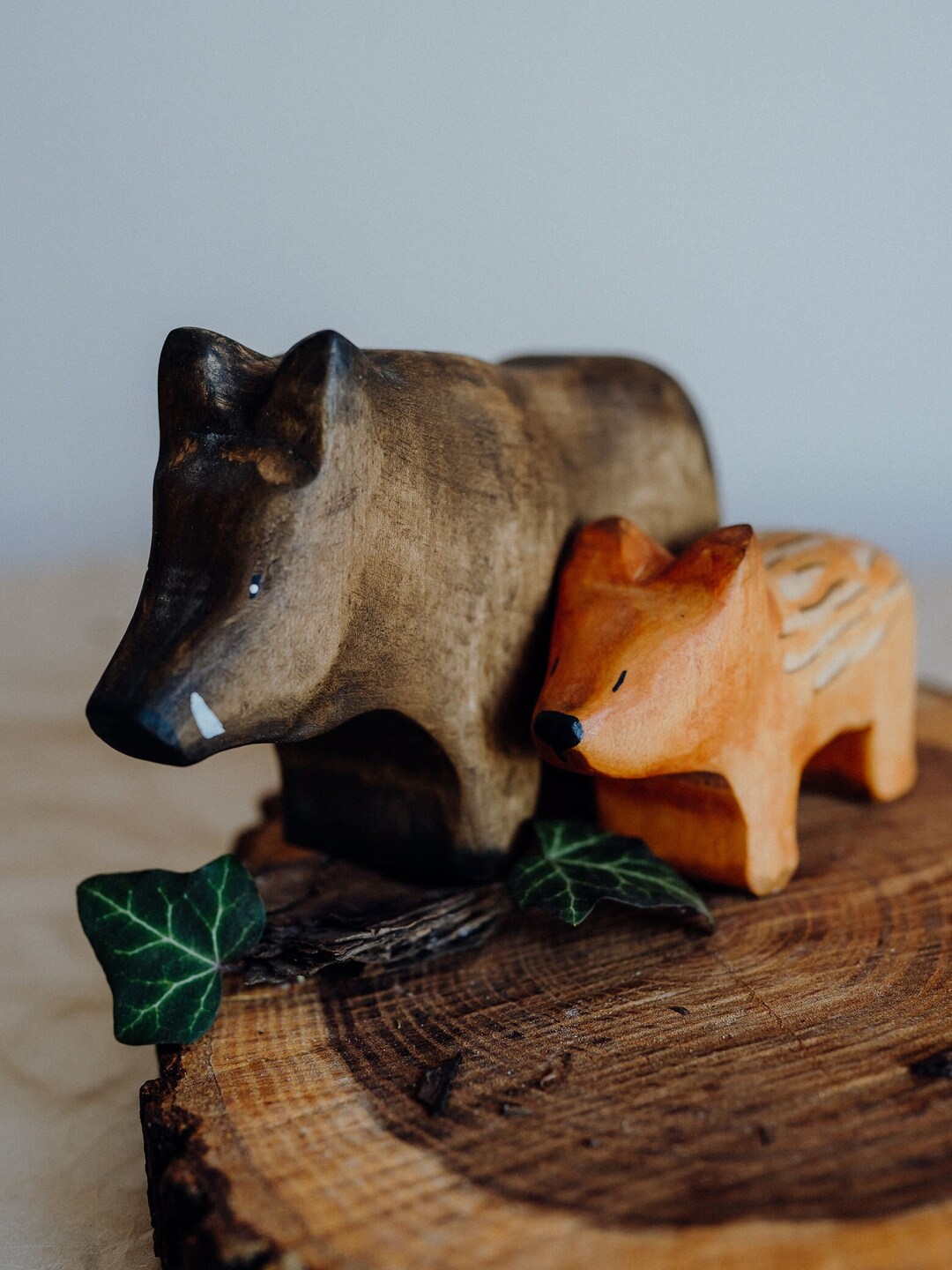 Wooden Wild Boar Figure, Handmade Toy - Etsy