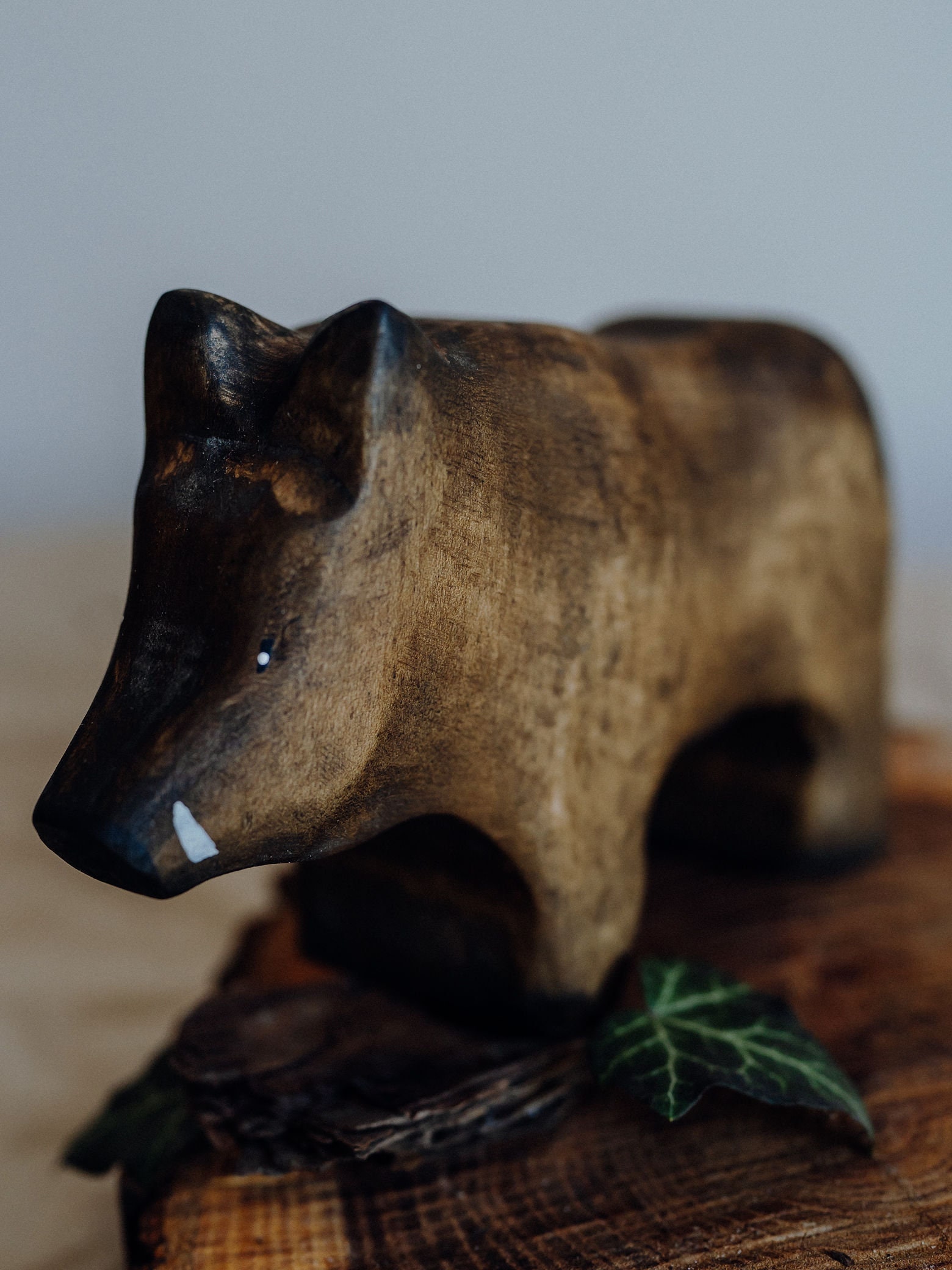 Wooden Wild Boar Figure Handmade Toy - Etsy
