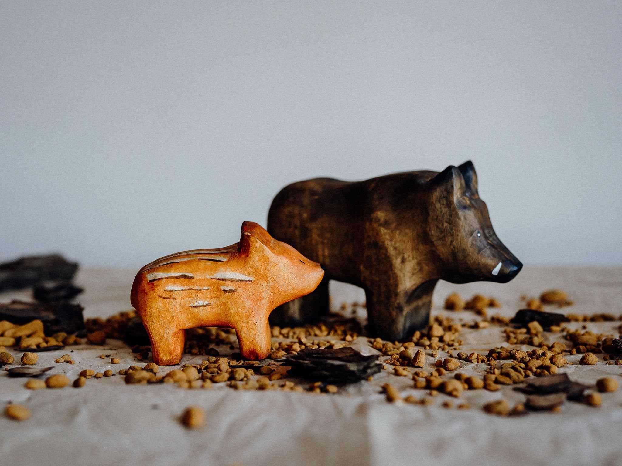 Wooden Wild Boar Figure, Handmade Toy - Etsy