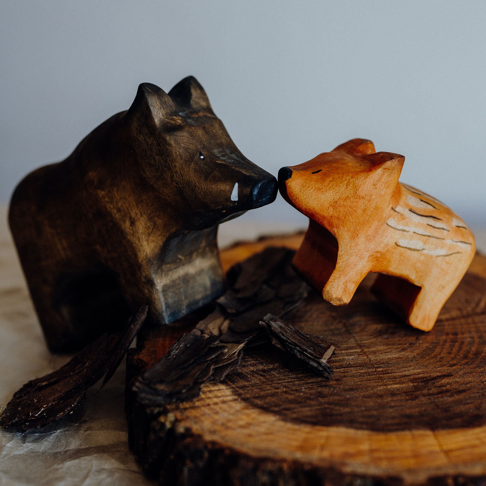 Wooden Wild Boar Figure Handmade Toy - Etsy
