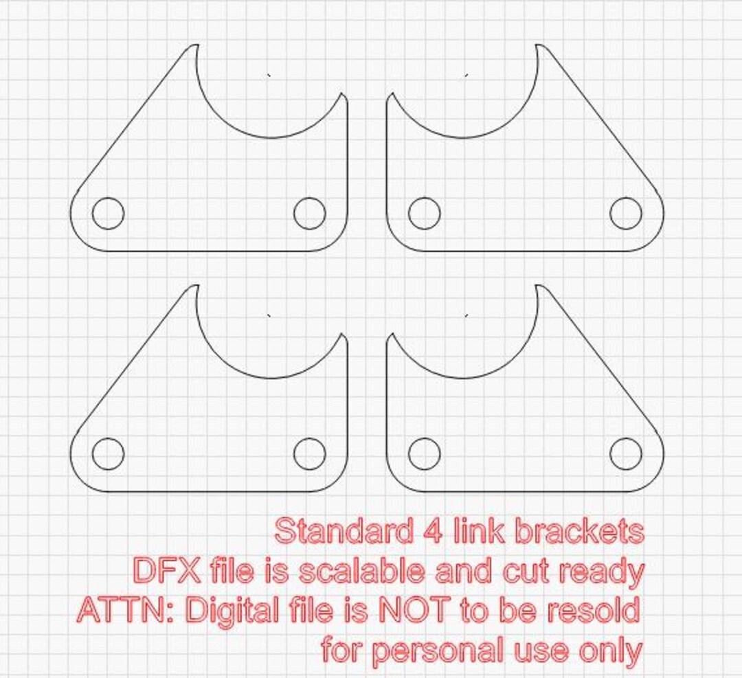 Standard 4 Link Brackets That Can Scaled to Fit What Your Working on ...