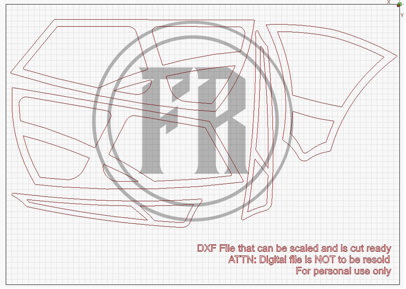 Car Audio Fabrication Template DXF File - Etsy