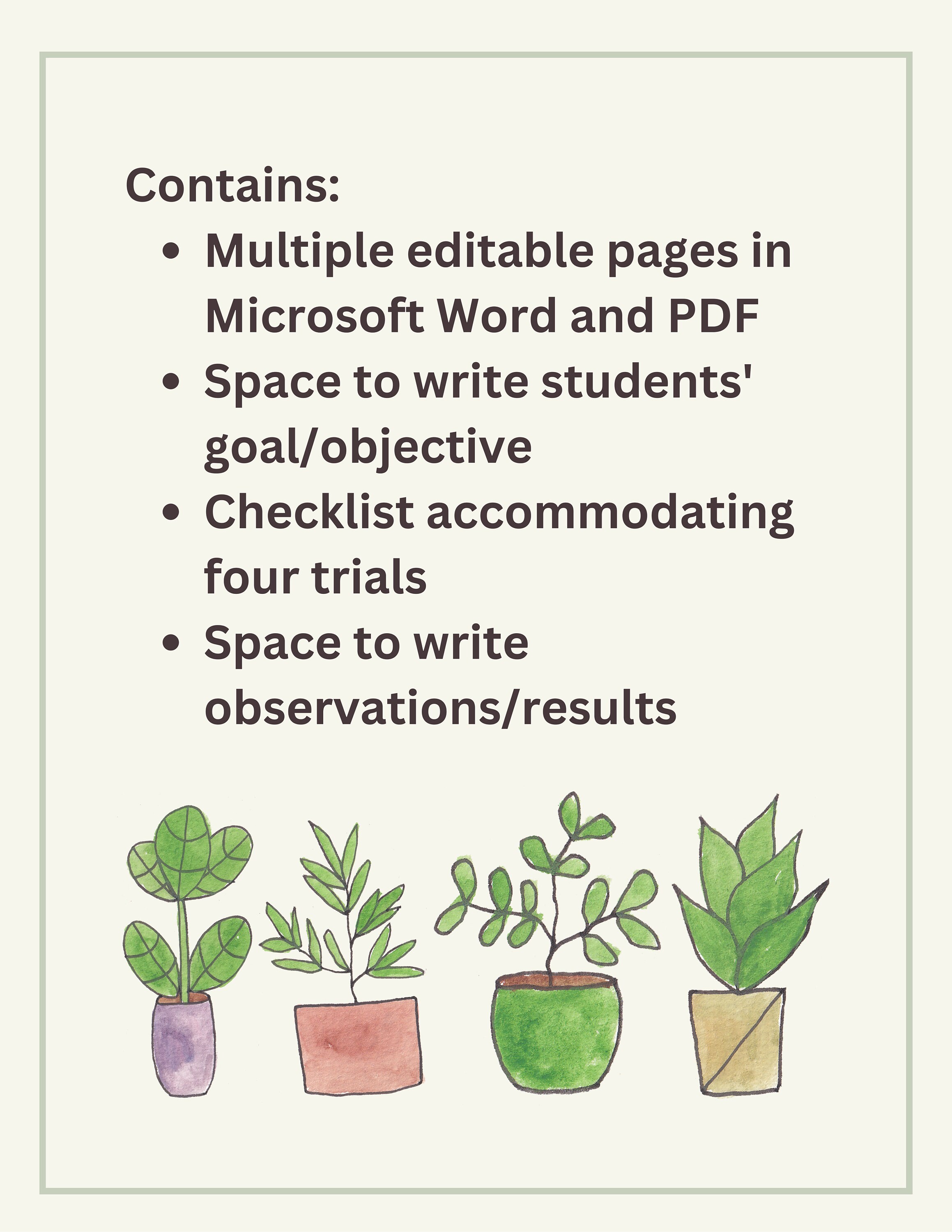 Editable Progress Monitoring Checklist (printable) - Etsy