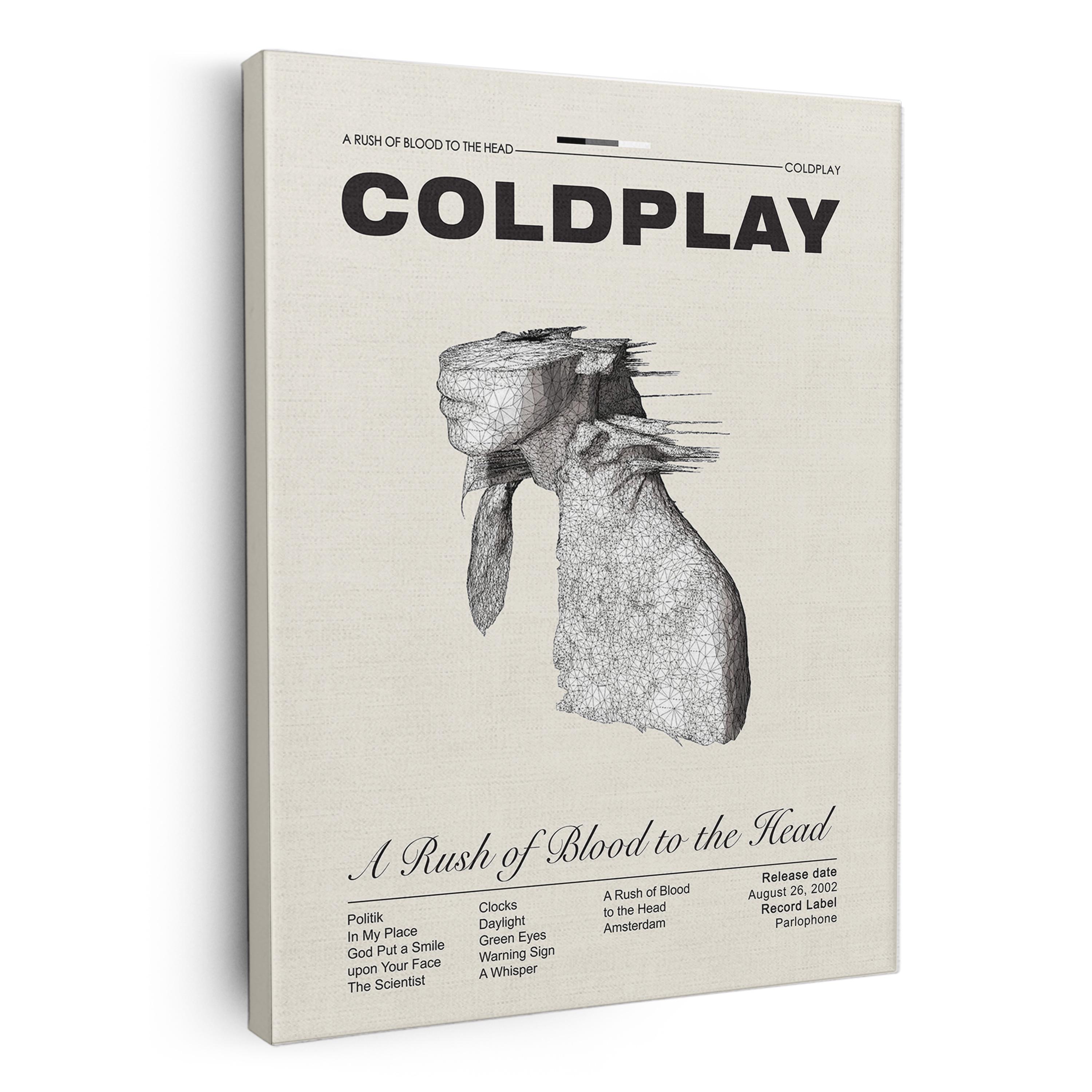 Coldplay Printable Wall Art A Rush of Blood to the Head Album Art ...