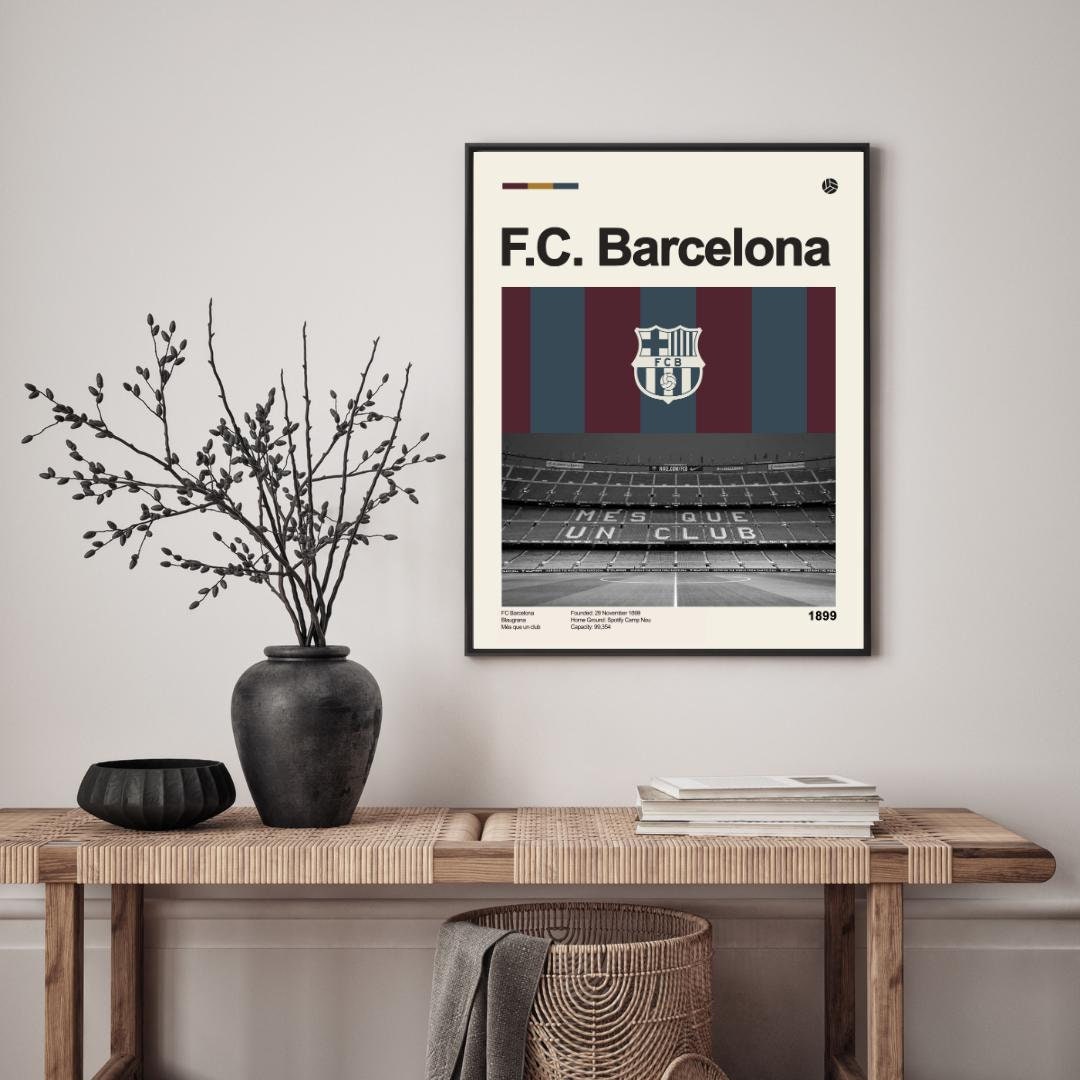 FC Barcelona Printable Wall Art Camp Nou Poster Barcelona Digital ...