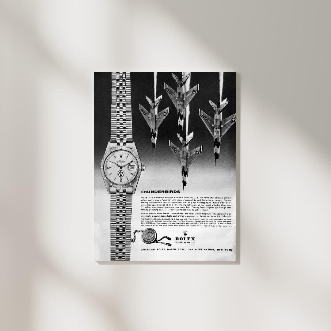 Rolex Vintage Ad Printable Wall Art Luxury Watch Poster Rolex Digital ...