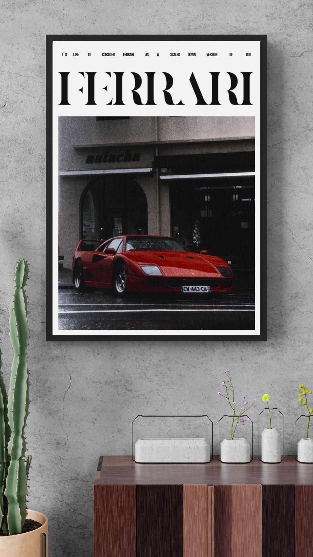 Ferrari Printable Wall Art Luxury Sports Car Digital Download High ...