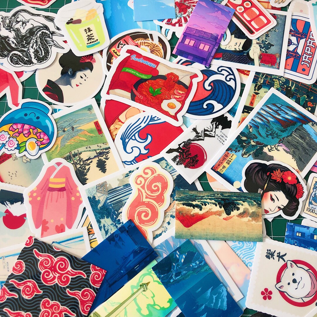 Japanese Ukiyo-e Art Sticker Pack / Japan Aesthetic Sticker Set ...