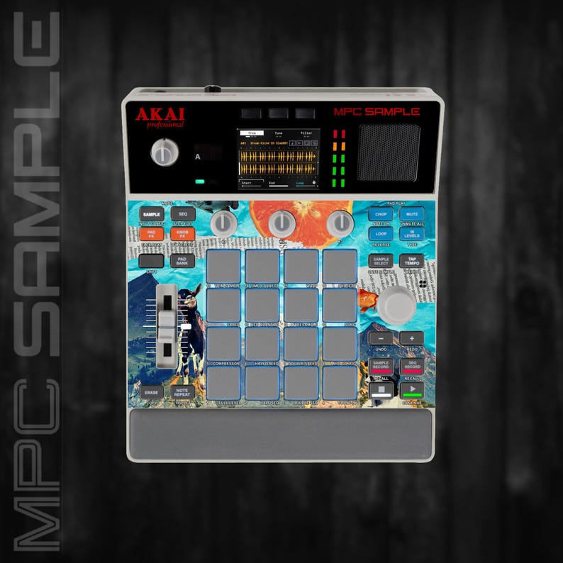 MPC Sample Custom Skin / Vinyl Sticker Skin / Precut Holes / #27 - Etsy ...