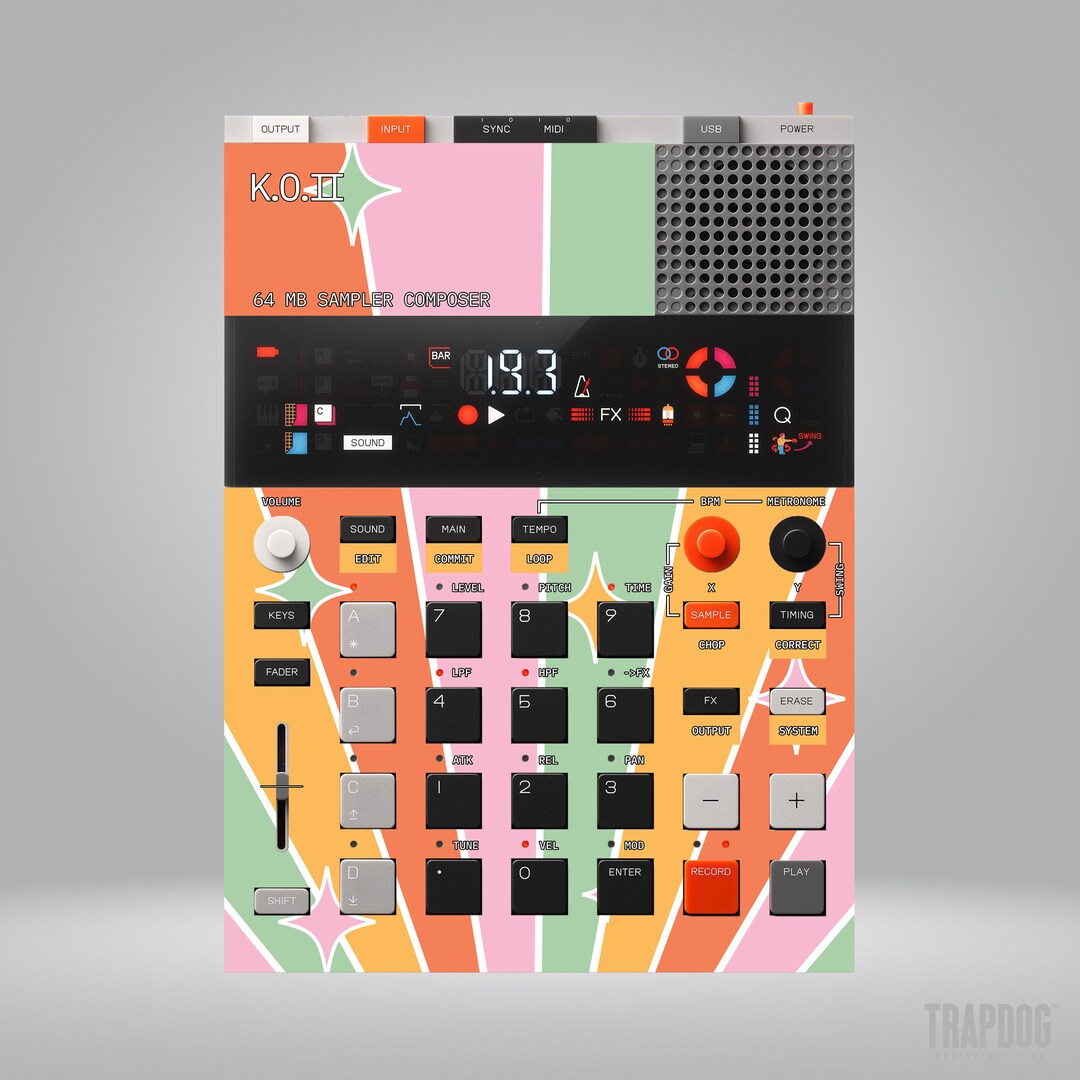 EP-133 KO II / Ep-40 Riddim / Vinyl Sticker Skin / Precut Holes / #139 ...